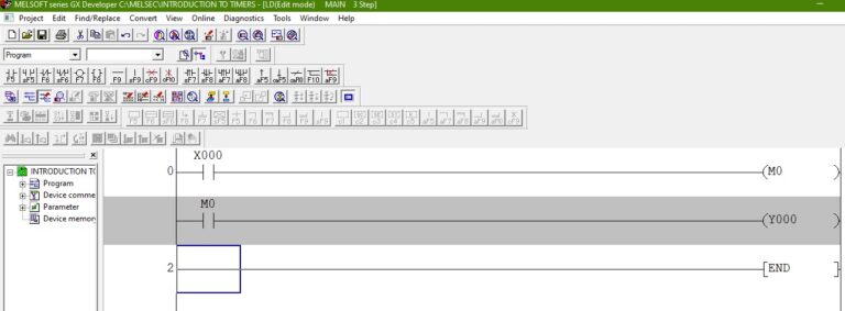 Mitsubishi Gx Developer Timer Tutorial Plc Programming Guide For Beginners Fx Series Bob