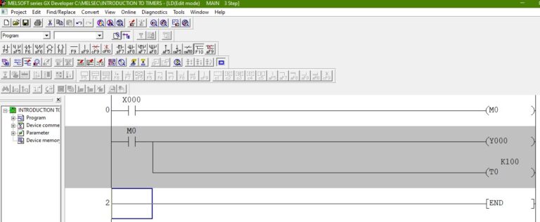 Mitsubishi GX Developer Timer Tutorial: PLC Programming Guide for ...